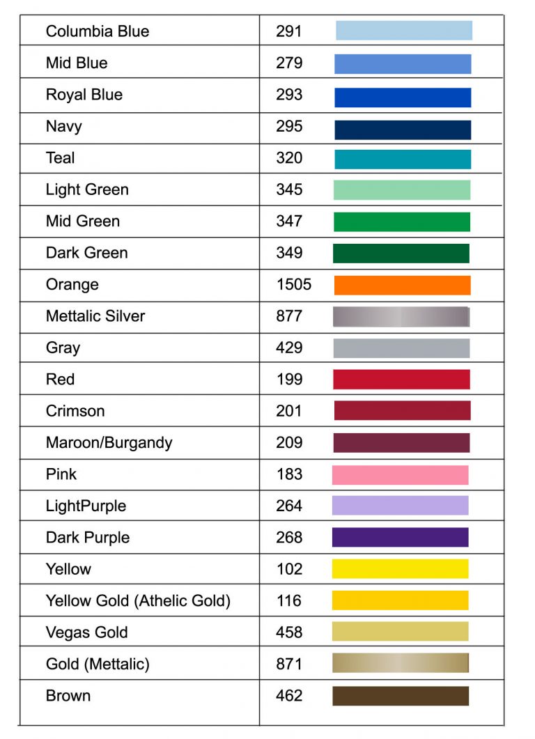 Color Chart | I Fund Raise